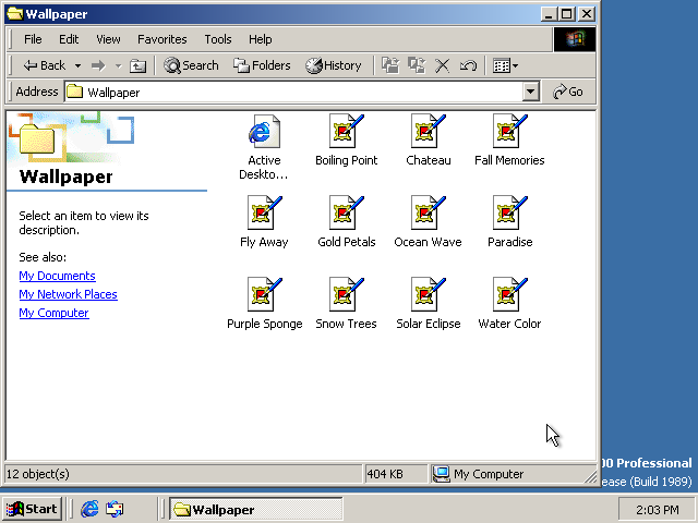 Windows 2000 1983, 1989, 1993, 1994, 1999, 2000.3