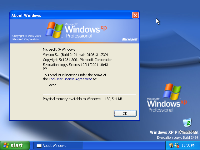 Windows XP 2485, 2486, 2494, 2495, 2498, 2499