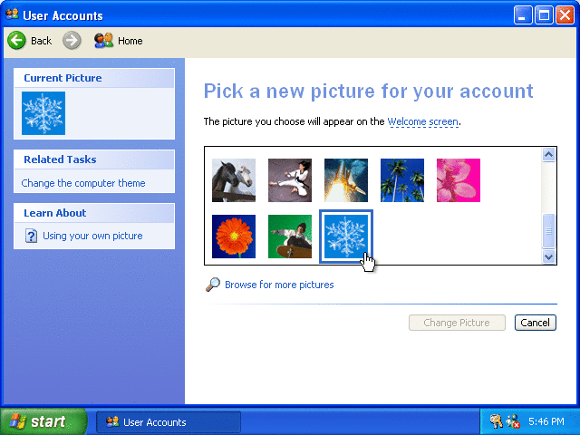 Windows XP 2535, 2542